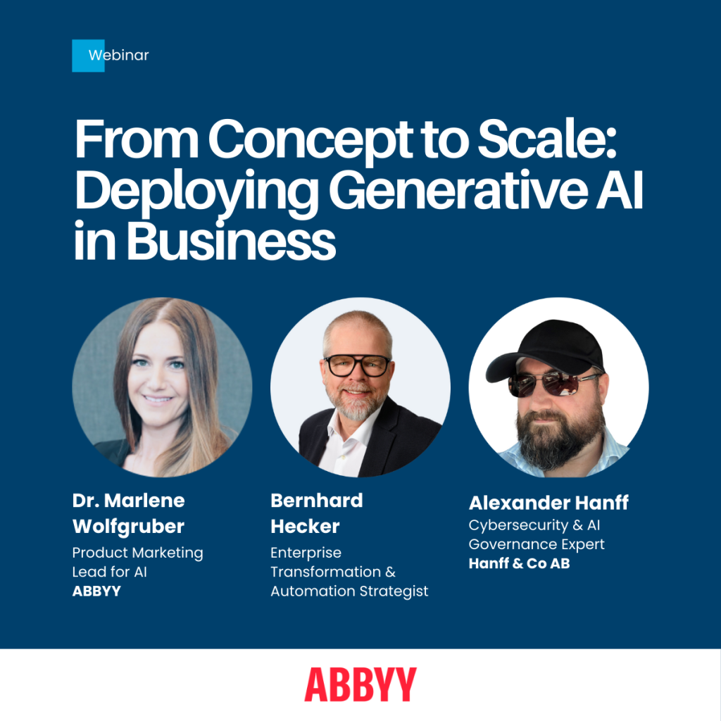 Webinar Deploying Generative AI in Business