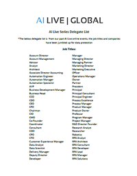 AI Live Sample Delegate List