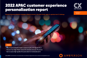 CX personalization in APAC report 2022