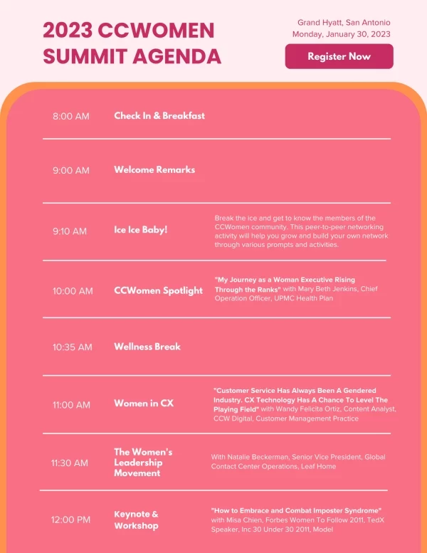 2023 CCWomen Summit Agenda