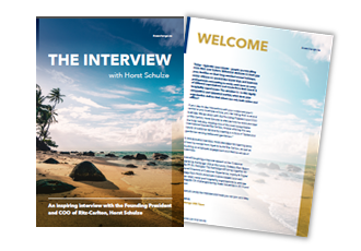 In spotlight with the Founder of Ritz-Carlton, Horst Schulze