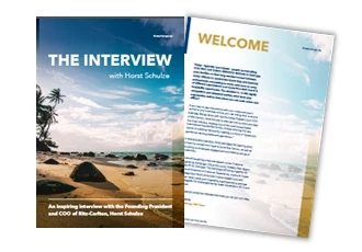 In spotlight with the Founder of Ritz-Carlton, Horst Schulze