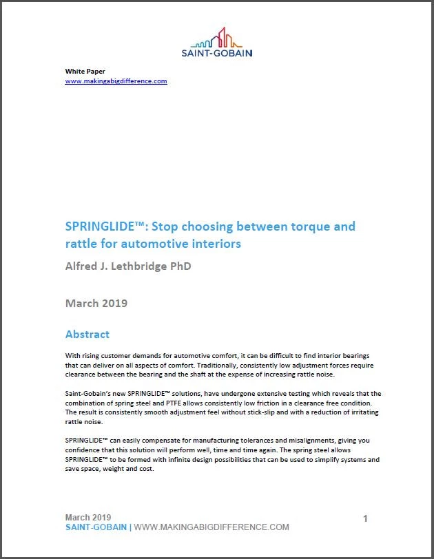 SPRINGLIDE™: Stop choosing between torque and rattle for automotive ...