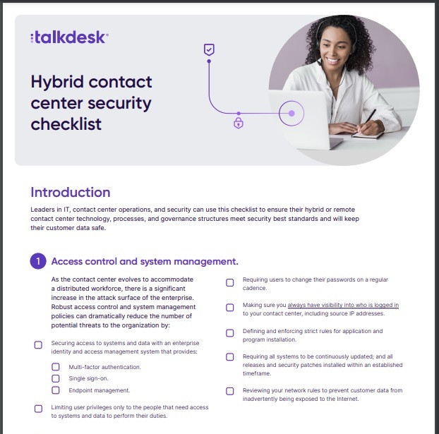 Contact center efficiency checklist