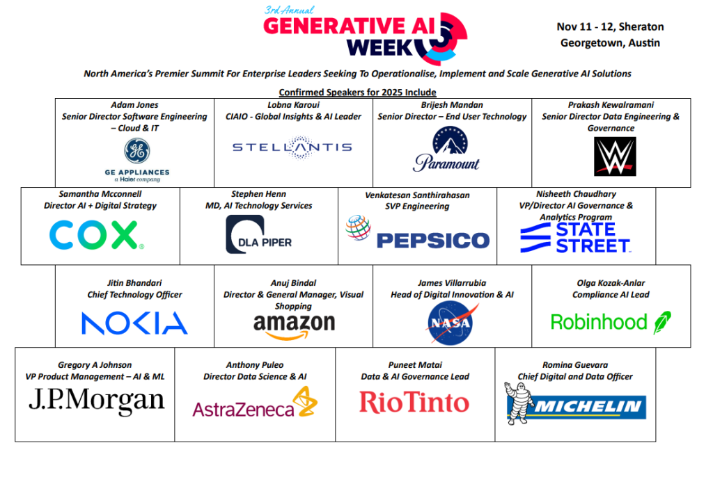 Agenda- Generative AI Week USA 2025 | Generative AI
