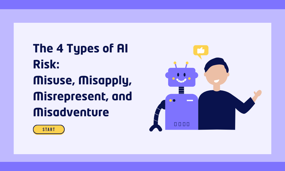 The 4 Types of AI Risk: Misuse, Misapply, Misrepresent,