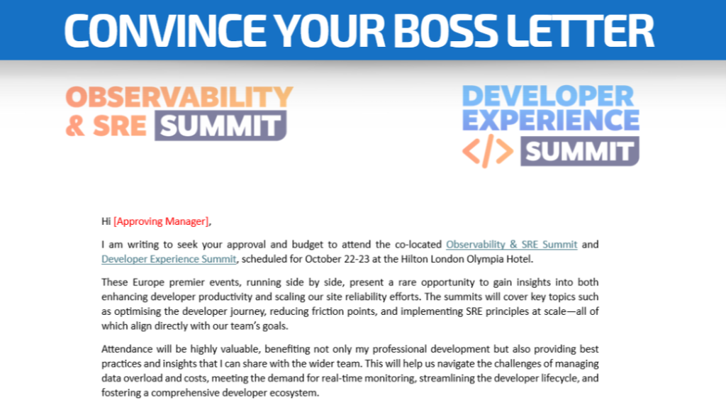 Convince Your Boss Letter 2024 | Observability & SRE