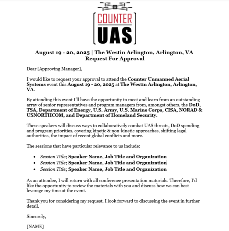 Counter-UAS Summit - Convince Your Boss | Counter UAS