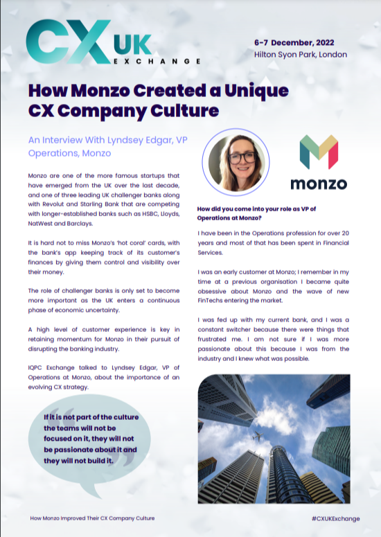 How Monzo Created a Unique CX Company Culture | CX UK