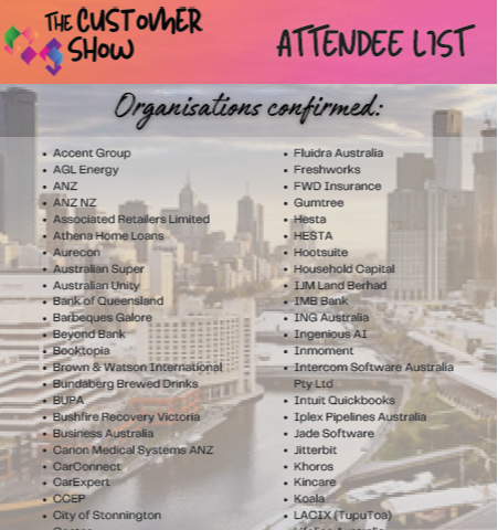 The Customer Show - Attendee List | The Customer