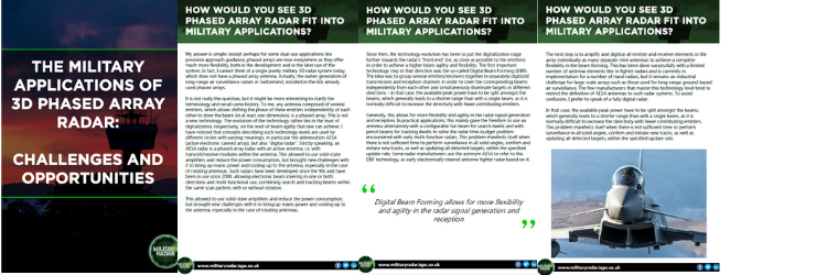 The Military Application of 3D Phased Array Radar
