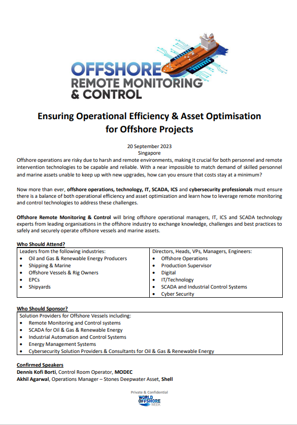 World Offshore Week - Theatre Information