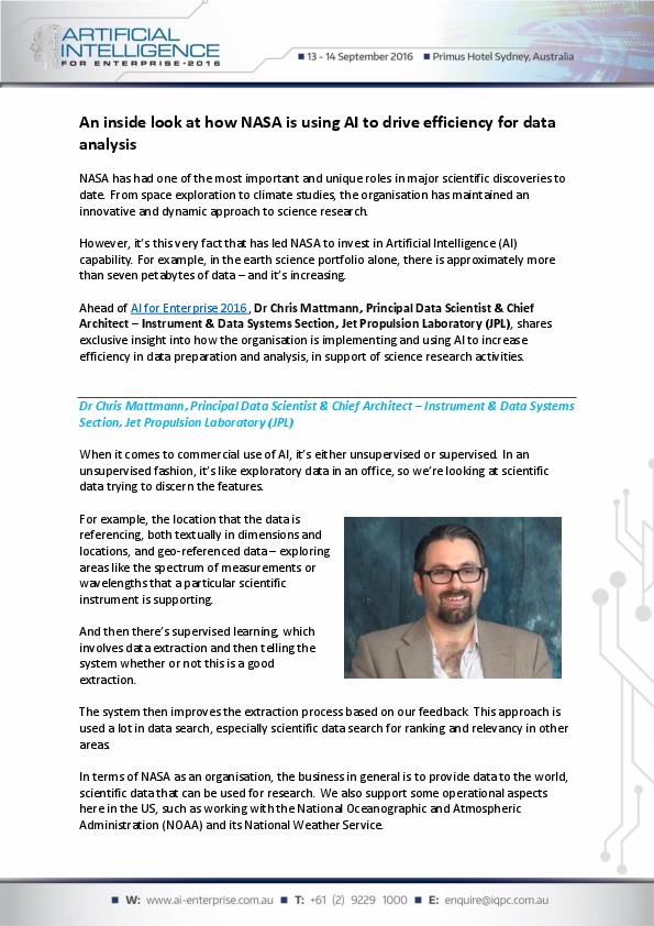 How NASA is using AI to drive efficiency in data analysis