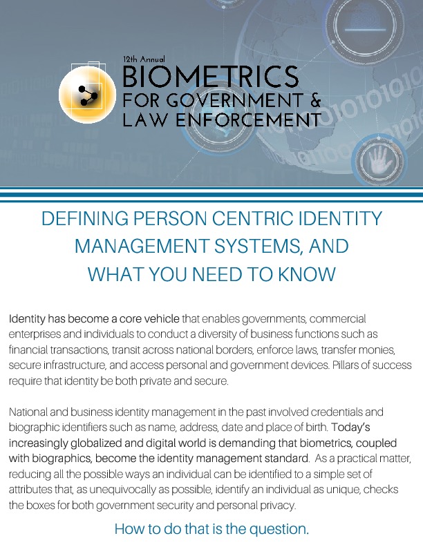 Defining Person Centric Identity Management Systems
