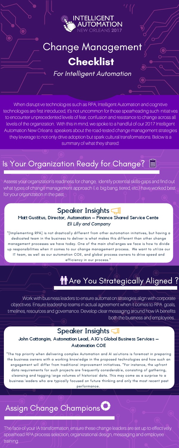 Intelligent Automation Change Management Checklist