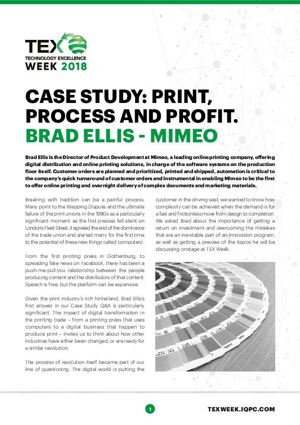 CASE STUDY: Print, process and profit