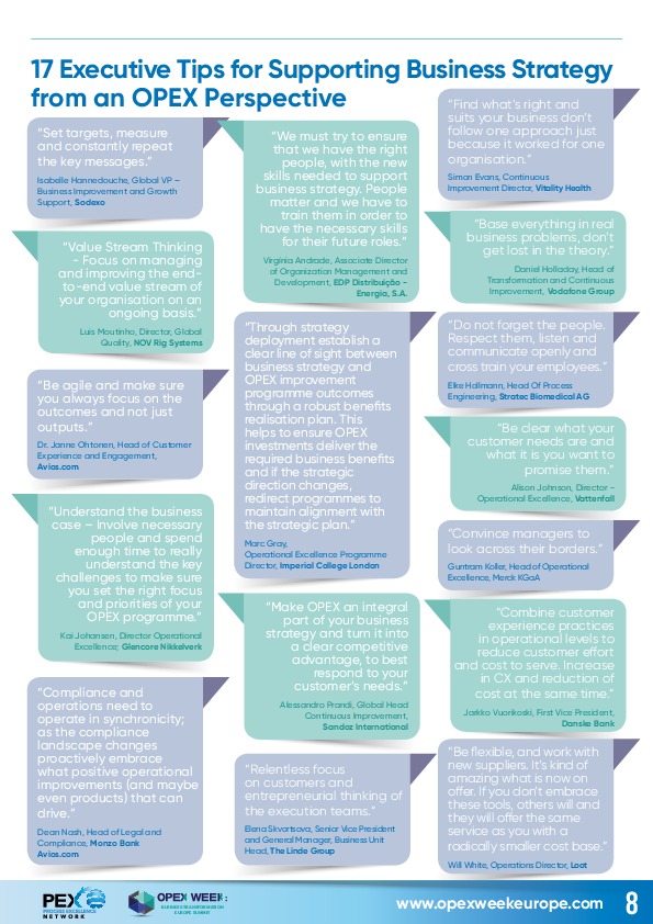 17 Executive Tips for Supporting Business Strategy from an OPEX ...