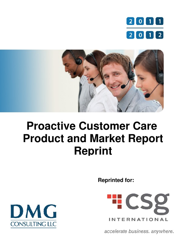 Proactive Customer Care Product and Market Report