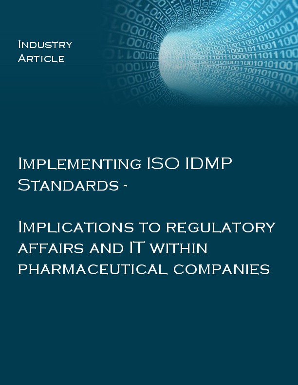 Implementing ISO IDMP Standards - Implications to Regulatory Affairs ...