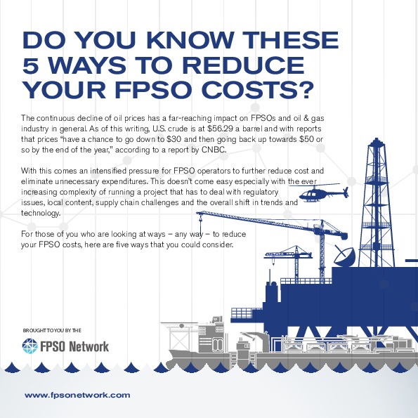 5 Ways to Reduce your FPSO Costs