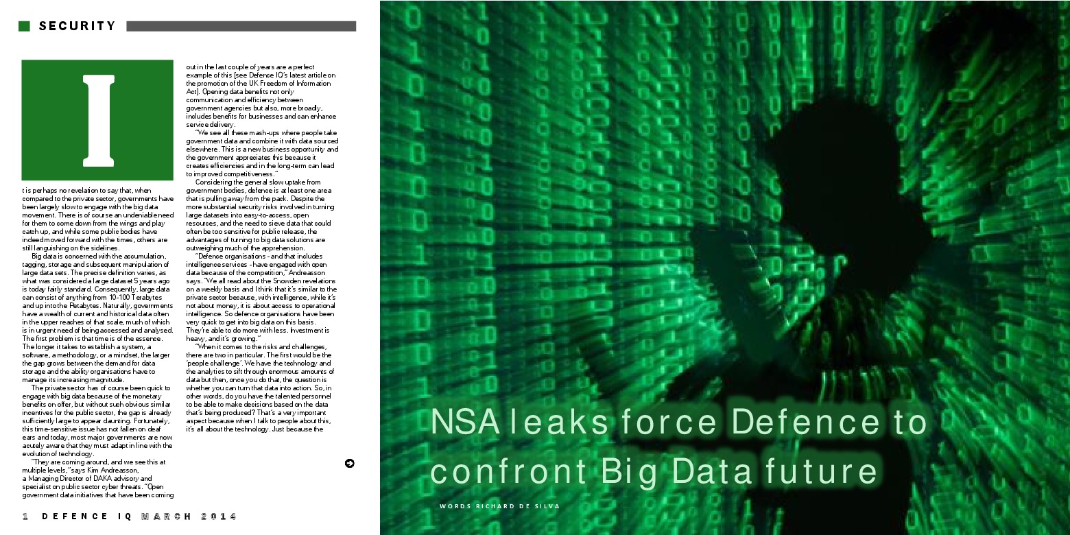 NSA leaks forces defence sector to confront big data future
