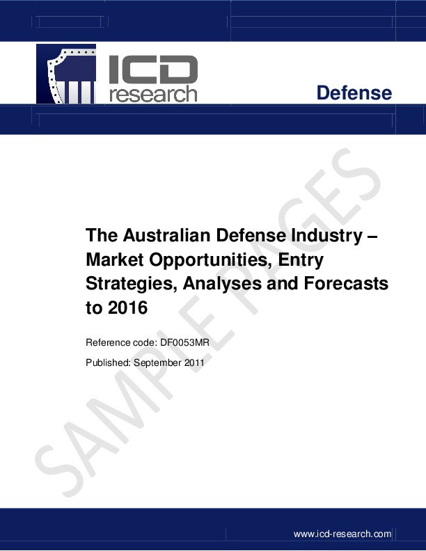 The Australian Defense Industry – Market Opportunities and Entry ...