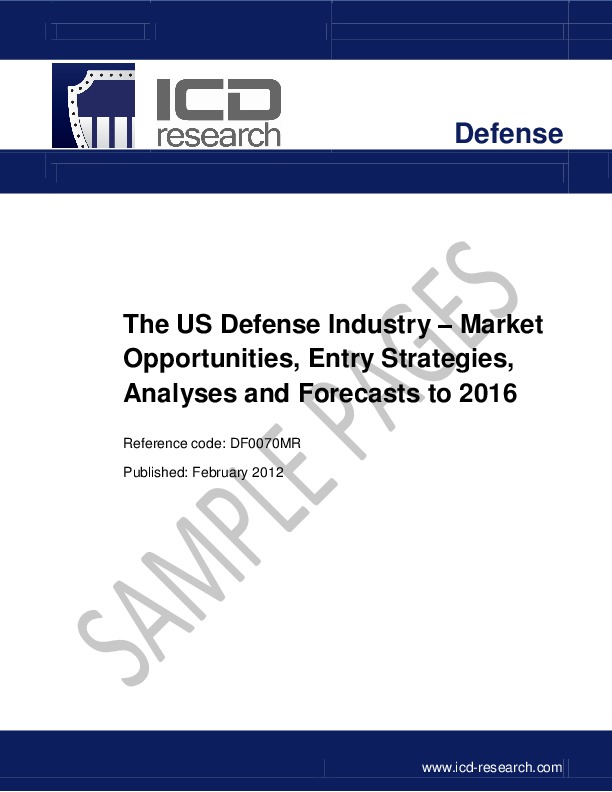 The US Defense Industry – Market Opportunities and Entry Strategies ...