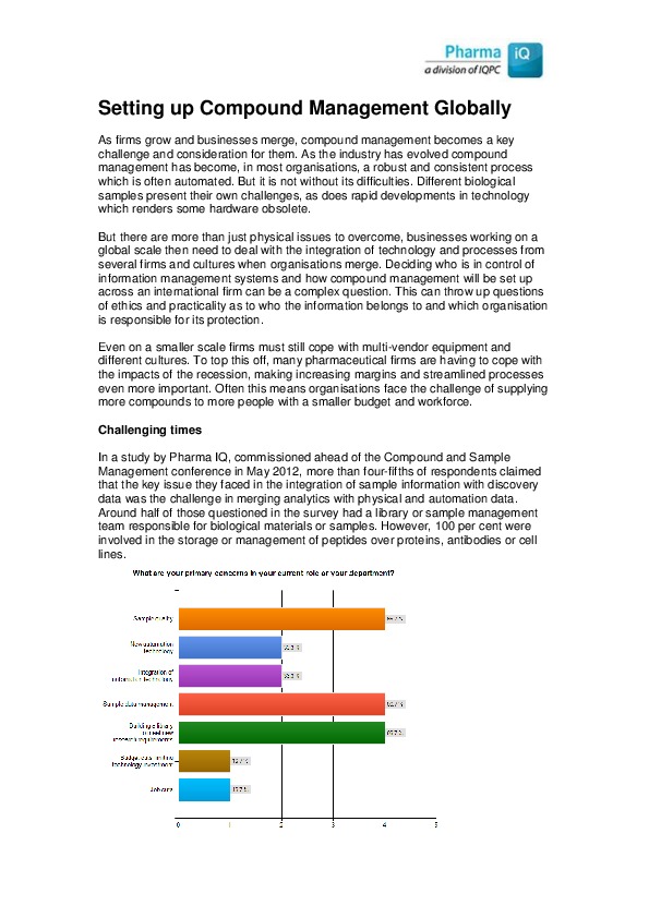 Setting up Compound Management Globally