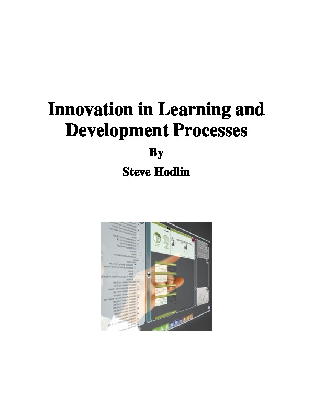 Innovation in Learning and Development Processes