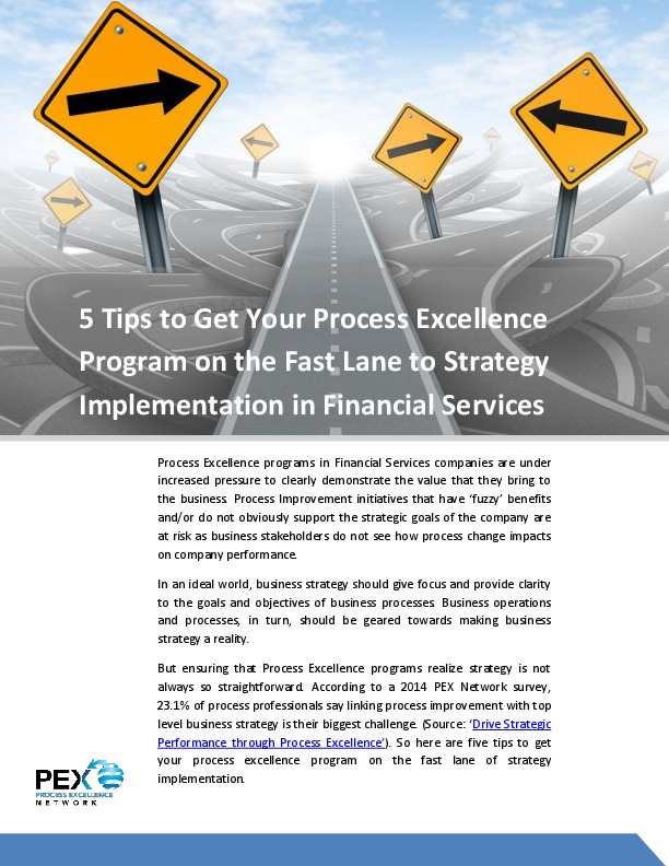 5 Tips to Get Your Process Excellence Program on the Fast Lane to ...