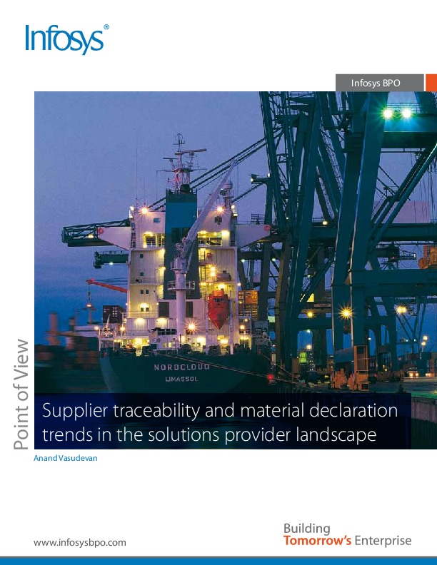 Supplier traceability and material declaration trends in the solutions ...