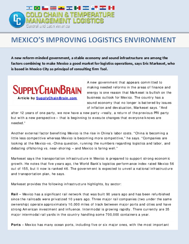 Mexico's Improving Logistics Environment