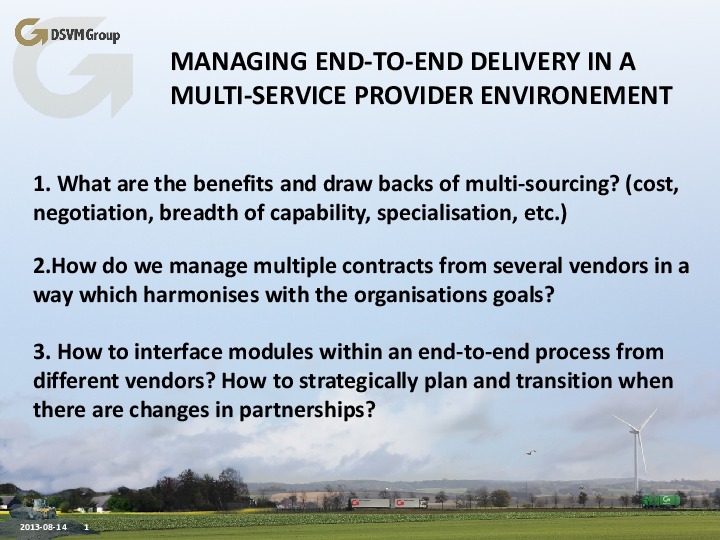 SSOW Europe Presentation: Managing End-to-End Delivery in a Multi ...