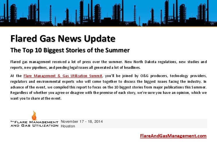 Flare Management & Gas Utilization: 2014 In Review