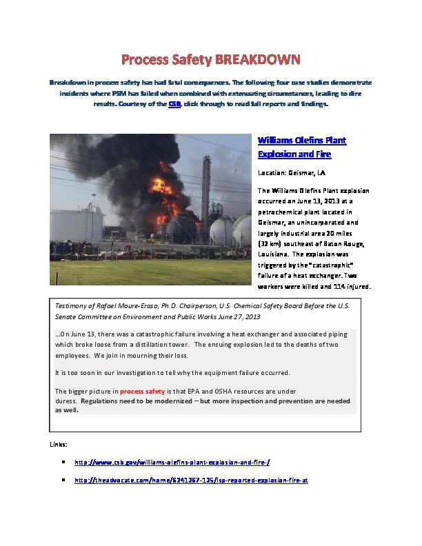 Breakdown: Process Safety In The Oil & Gas Industry