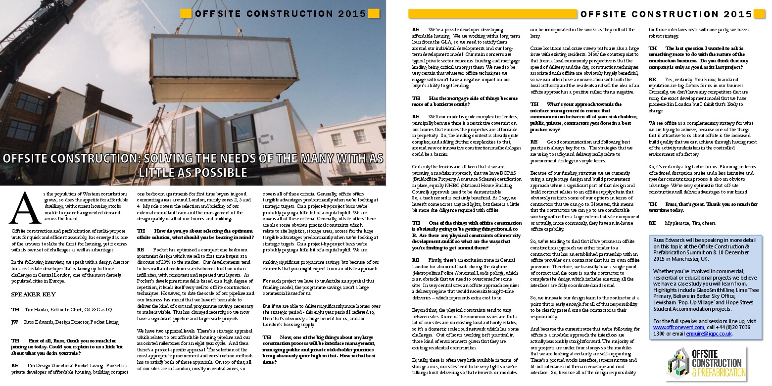 Offsite Construction: Solving The Needs Of The Many With As Little As ...