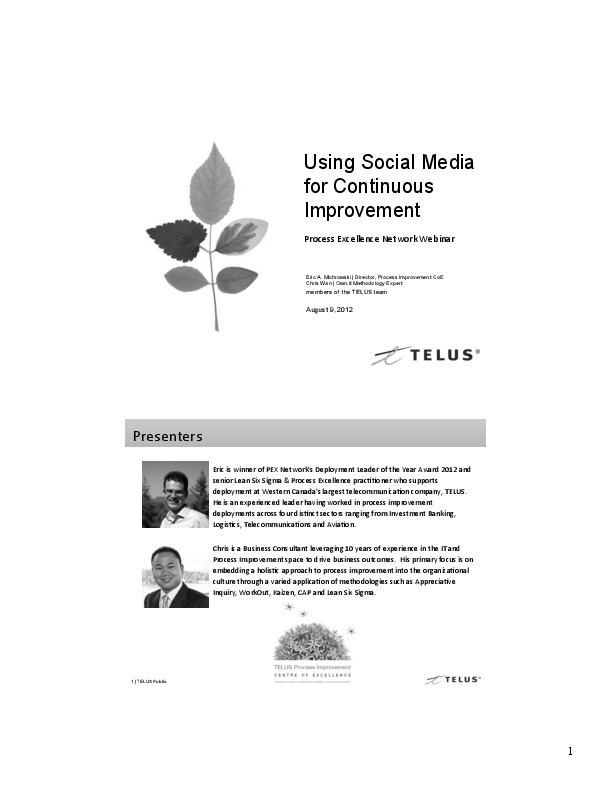 TELUS Social Media Webinar Slides