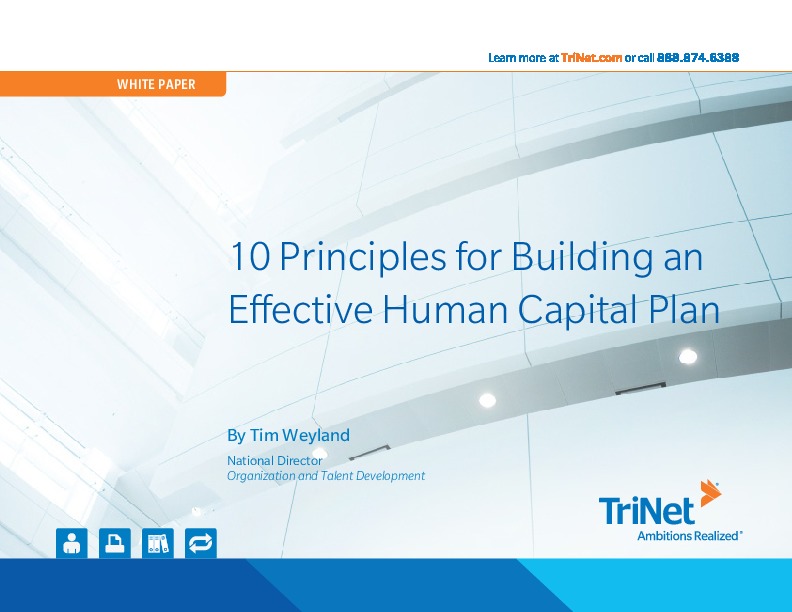 10 Principles for Building an Effective Human Capital Plan