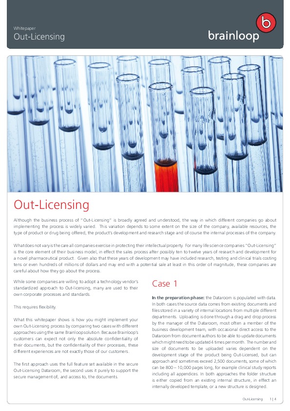 Out-Licensing and Beyond - Secure Document based processes for the Life ...