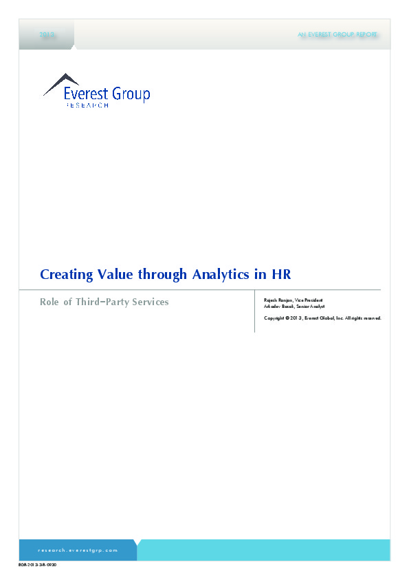 Creating Value through HR Analytics