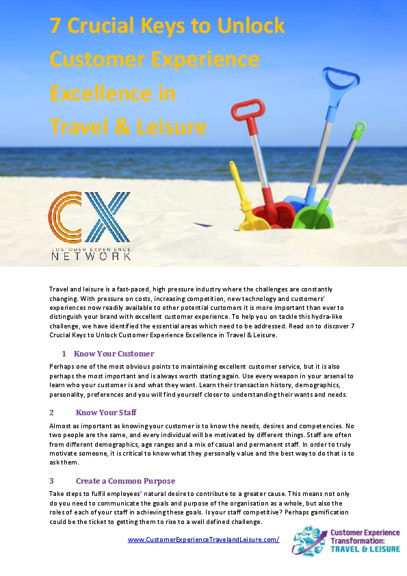 7 Crucial Keys to Unlock Customer Experience Excellence in Travel and ...
