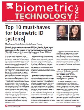Top 10 must-haves for biometric ID systems